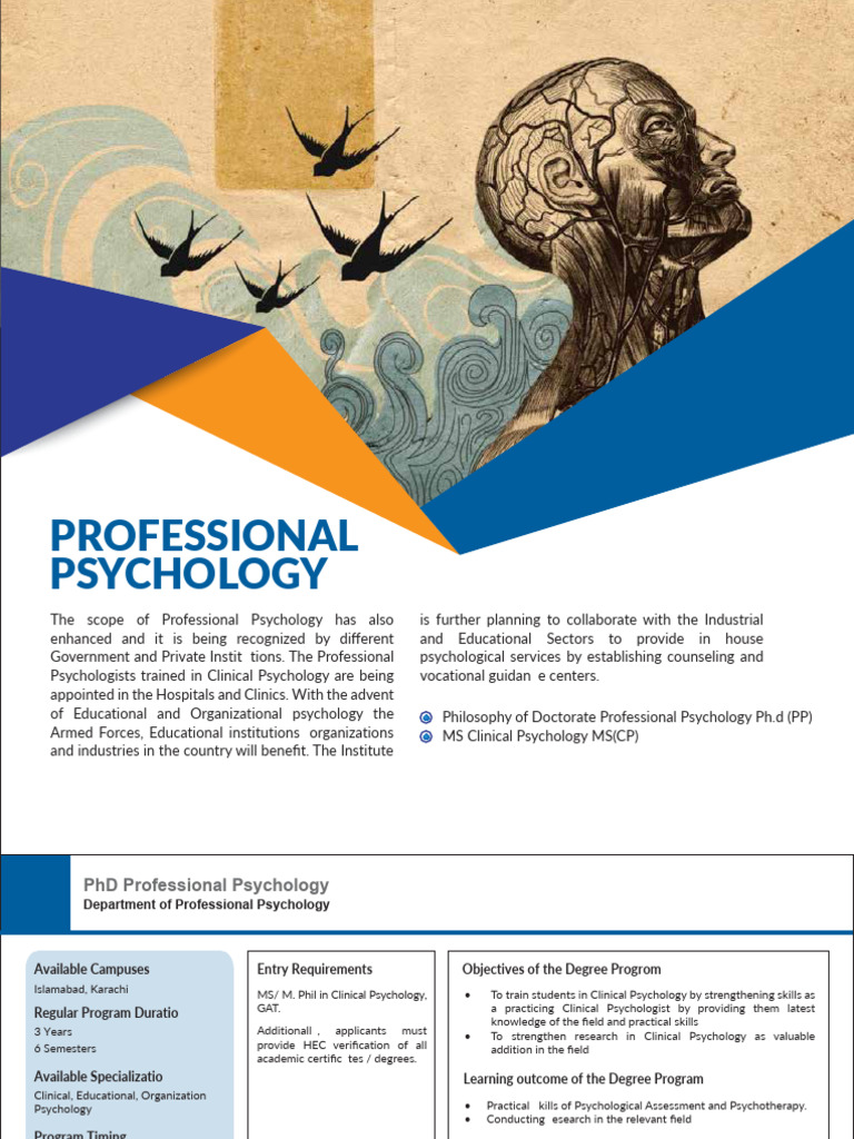 PhD in Professional Psychology Overview | PDF | Psychotherapy ...