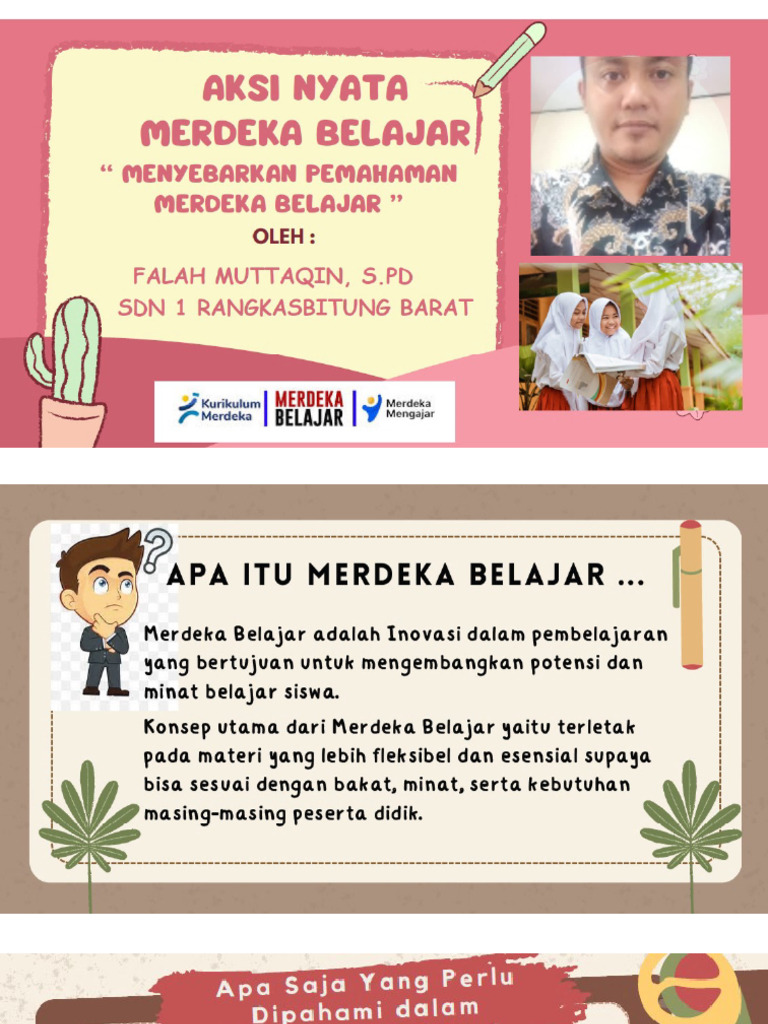 AKSI - NYATA - TOPIK - 1 - MERDEKA BELAJAR - Menyebarkan - Pemahaman ...