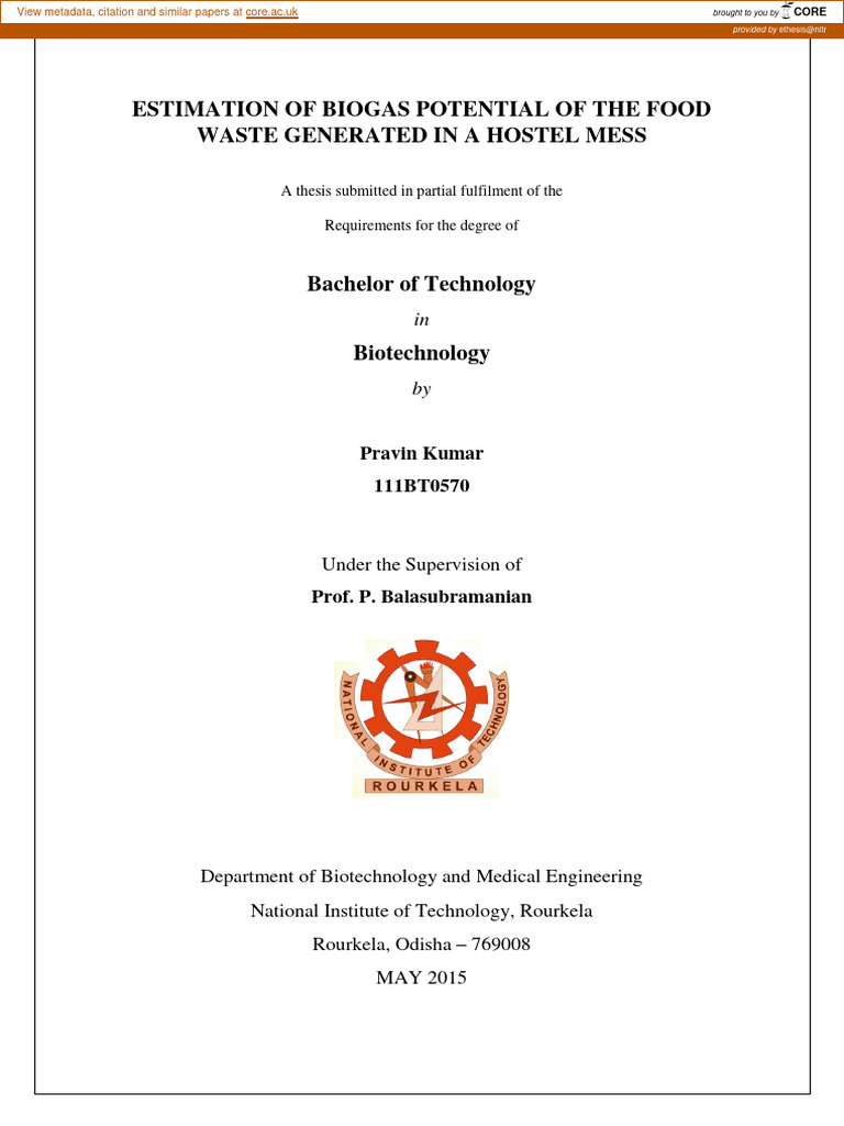 calculation food waste | PDF | Anaerobic Digestion | Biogas