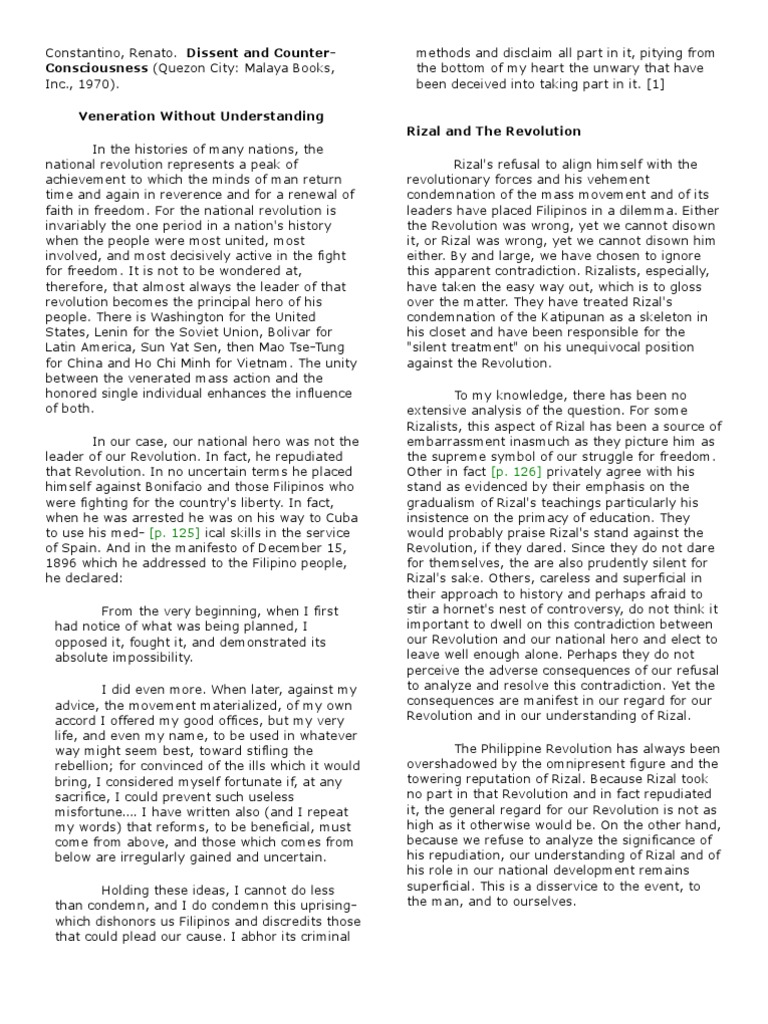 Renato Constantino-Veneration Without Understanding | PDF | Philippines