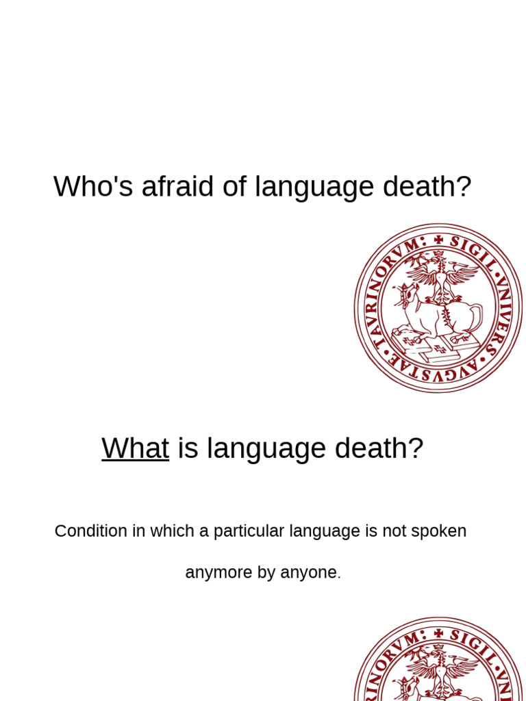 Whos Afraid of Language Death | PDF | Human Communication | Linguistics