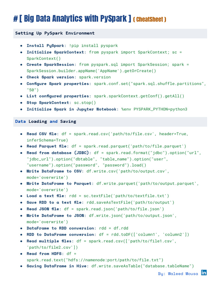 PySpark Big Data Analytics Guide | PDF | Apache Spark | Statistical Classification