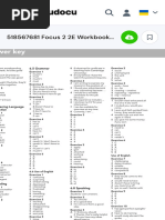 Focus 2 Workbook Answer Key | PDF