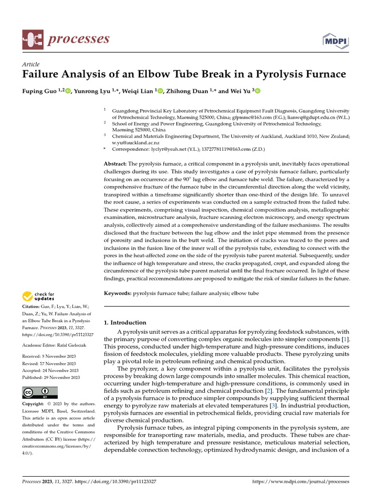 Ethylene Tubes Failure Analysis | PDF | Fracture | Welding