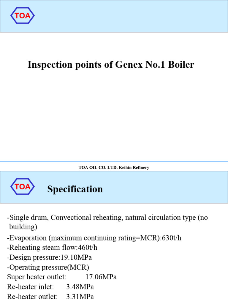 Boiler Inspection Points | PDF | Welding | Construction