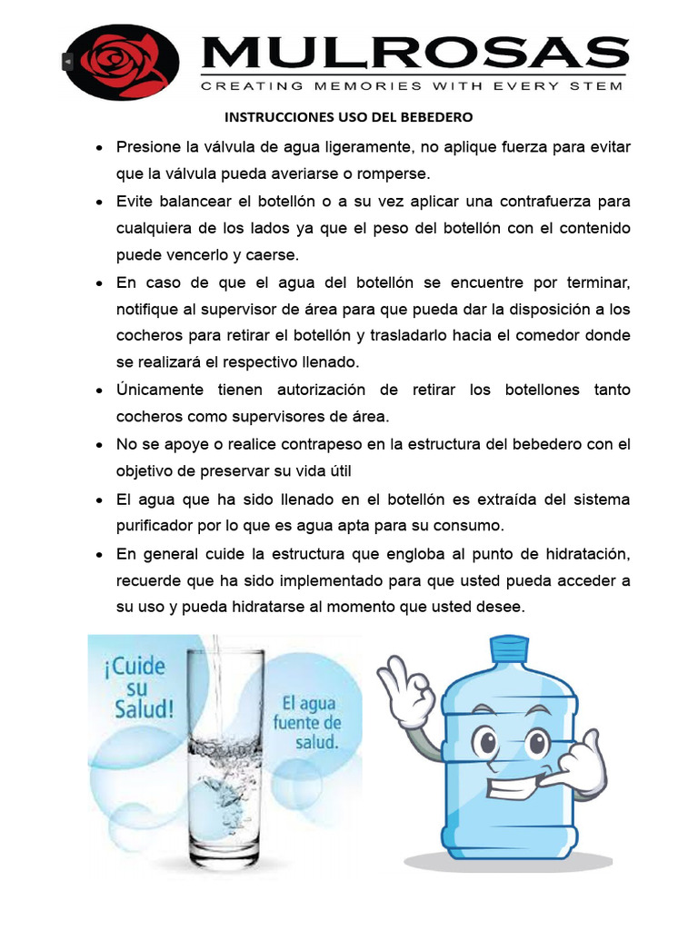 Instrucciones para el uso del bebedero | PDF