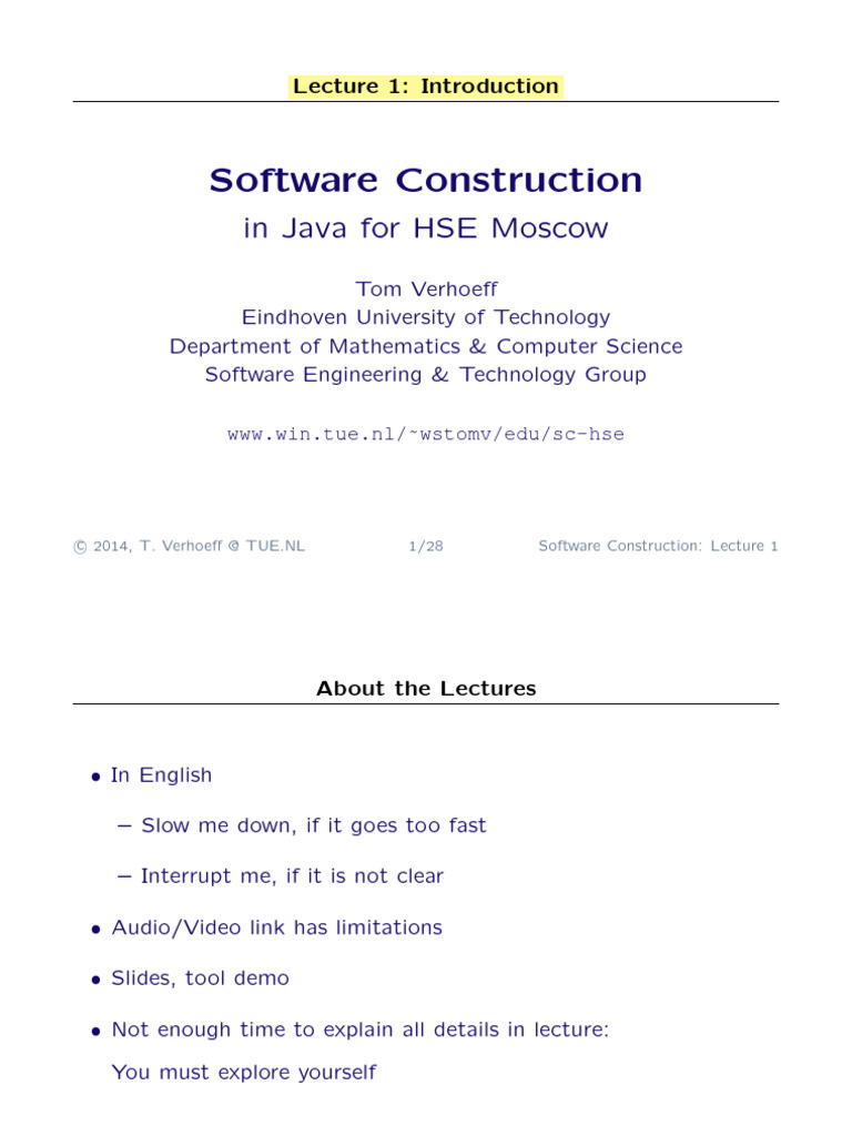 Slides 01 | PDF | Class (Computer Programming) | Parameter (Computer Programming)