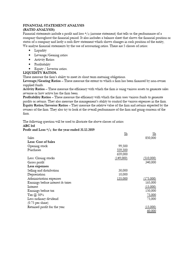Ratio Analysis | PDF | Leverage (Finance) | Equity (Finance)