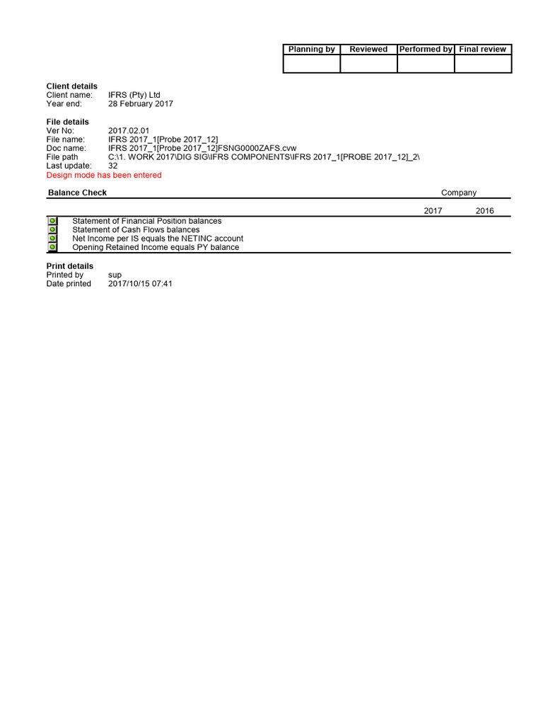 IFRS 2017 - 1 (Probe 2017 - 12) | PDF | Audit | Financial Audit