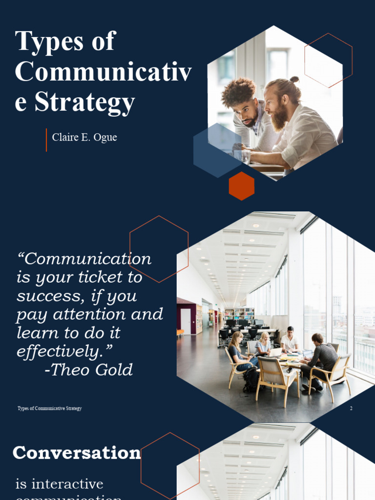 Types of Communicative Strategy | PDF | Conversation | Communication
