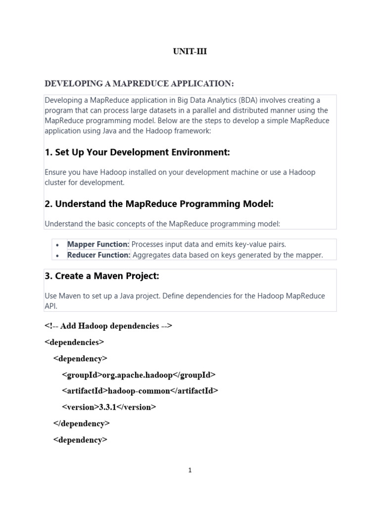 BDA UNIT-III | PDF | Apache Hadoop | Map Reduce