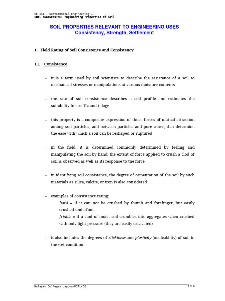 CE151 LEC1D Engineering Properties of Soil | PDF | Soil | Porosity