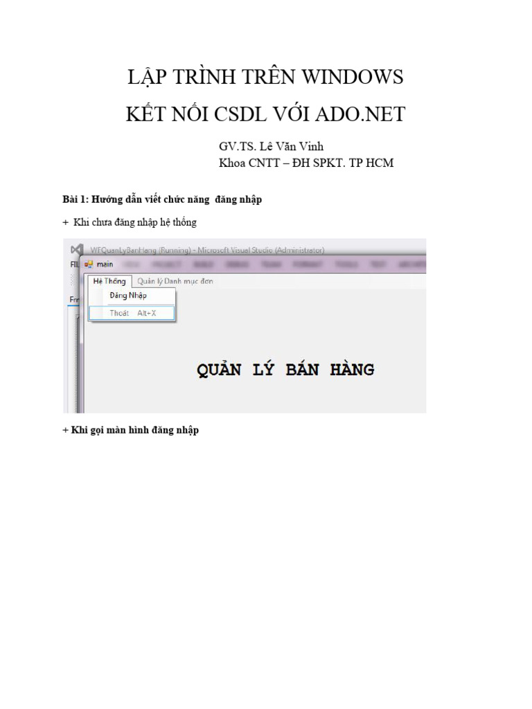 Thuc Hanh - Chapter 4 - Dang Nhap | PDF