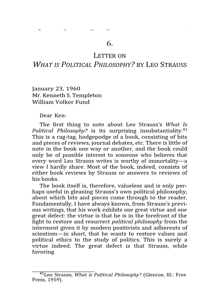 What Is Political Philosophy? by Leo Strauss | PDF | Relativism ...