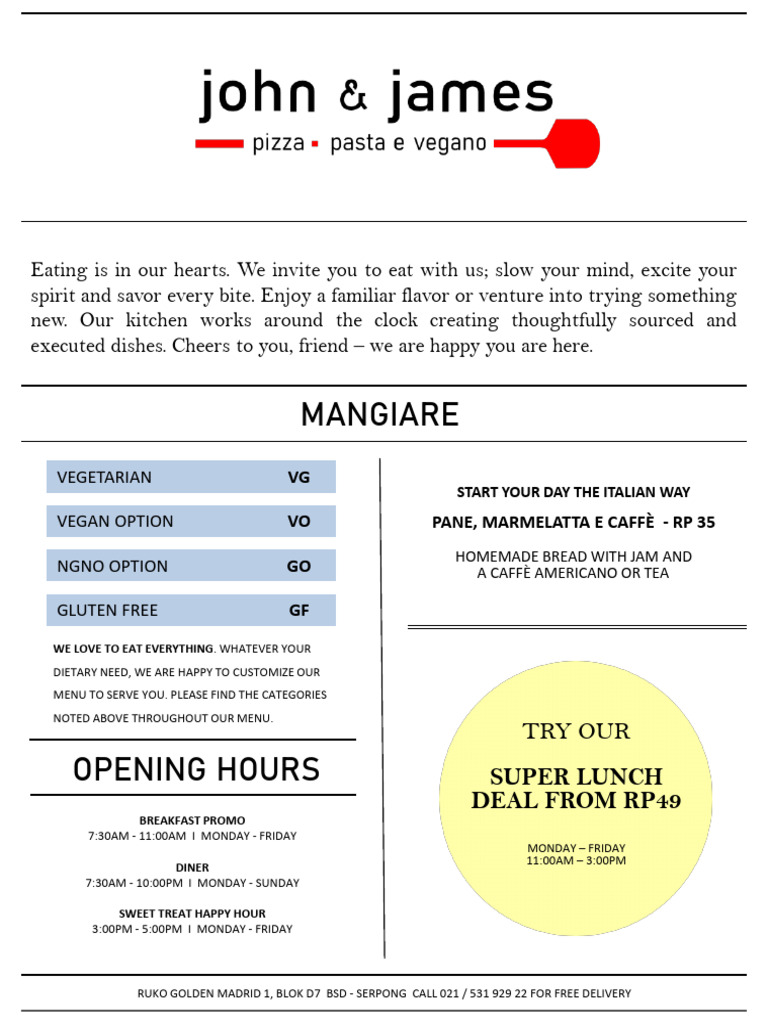 JJ Menu food-Db9lT | PDF | Pesto | Salad