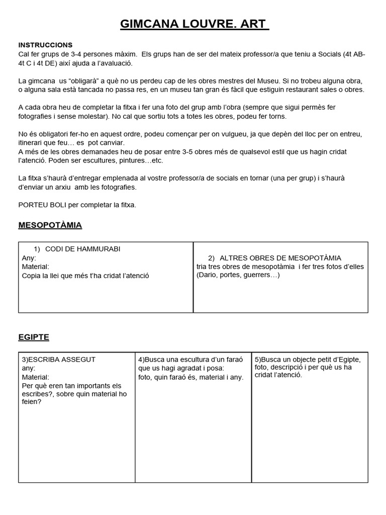 Gimcana Louvre | PDF