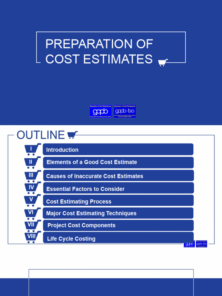 Cost Estimate Preparation Guide | PDF | Taxes | Statistics