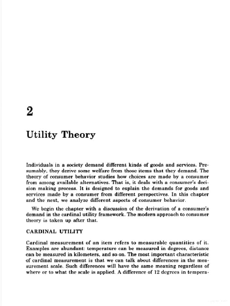 Utility Theory S Chakrovarty | PDF