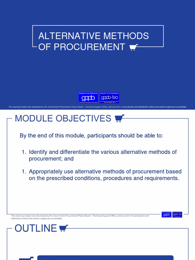 Alternative Procurement Methods Guide | PDF | Procurement | Business