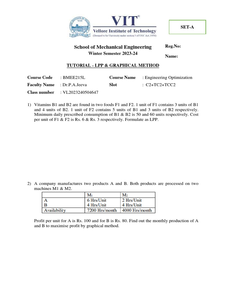 6-Tutorial Problems-11-01-2024 | PDF
