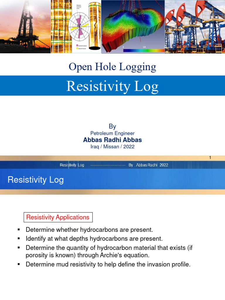 Overview of Resistivity Logging Techniques | PDF | Electrical ...
