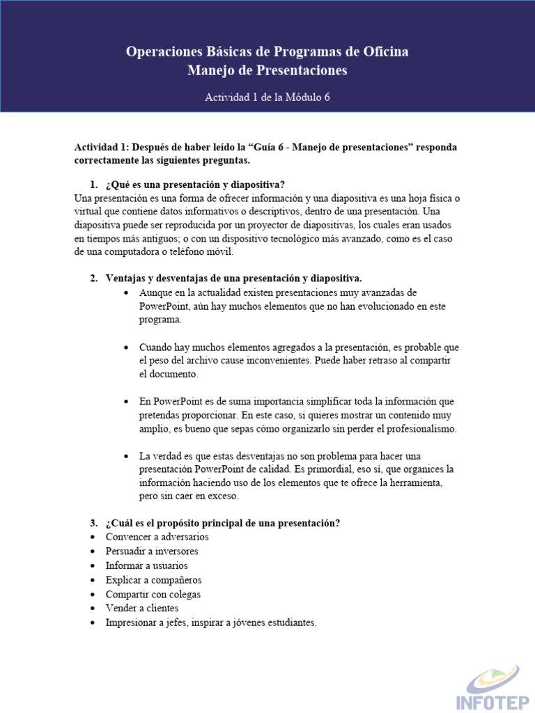 Actividad 1 - Modulo 6 | PDF | Microsoft PowerPoint | Informática