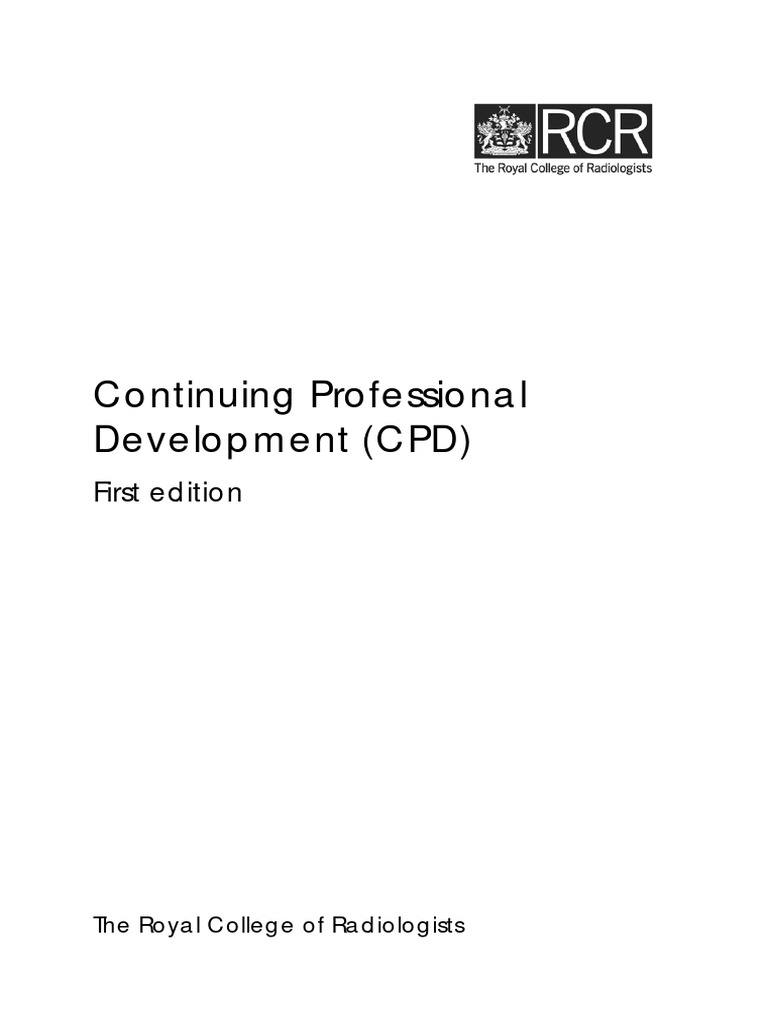 RCR Training - CPD Scheme 1st Edition - 2001 | PDF | Professional ...