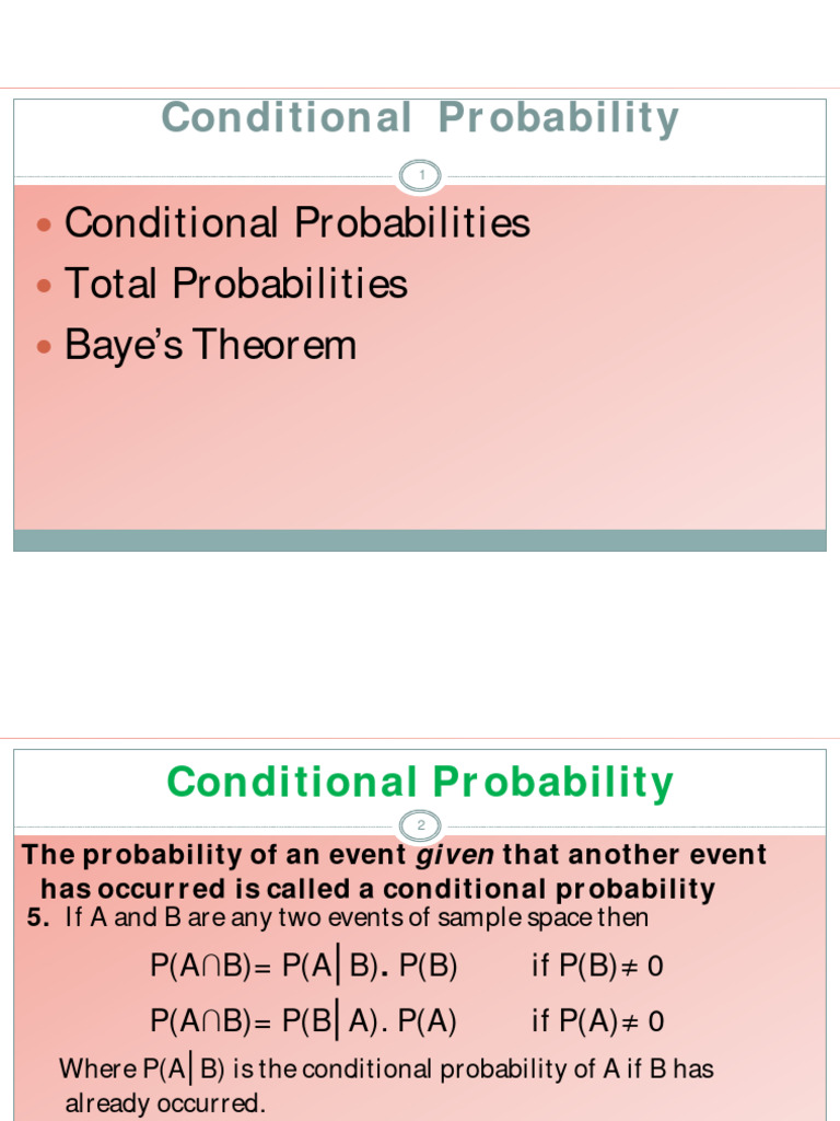 Conditional Probability | Download Free PDF | Applied Mathematics | Probability Theory