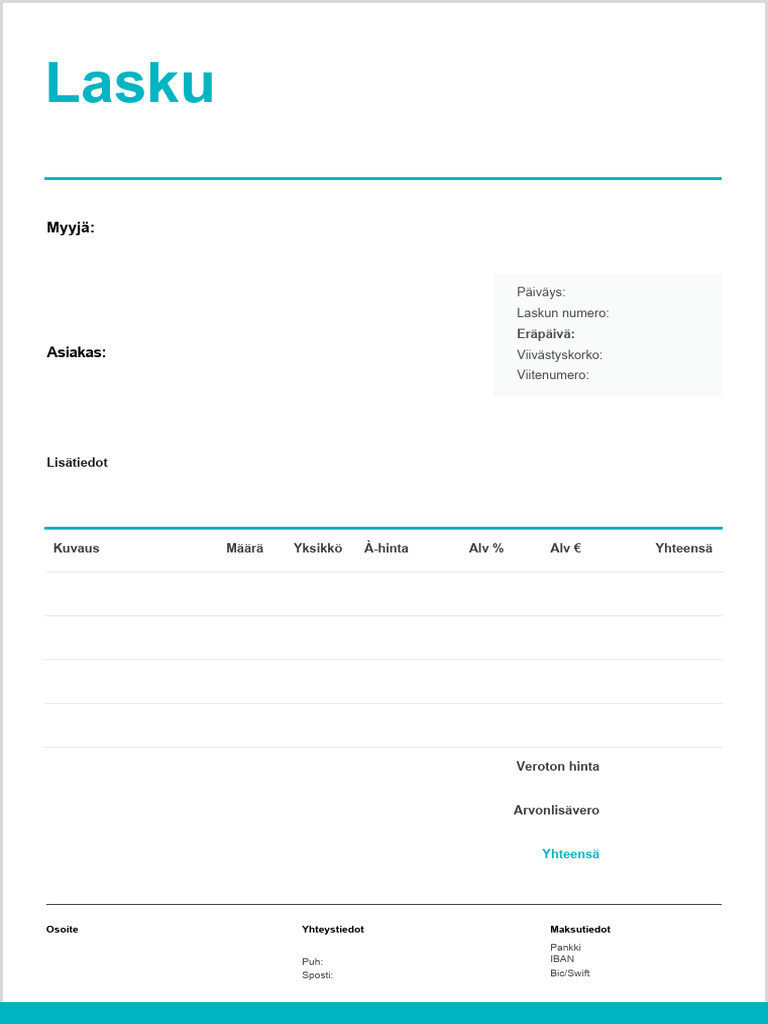 Laskupohja Yksinkertainen | PDF