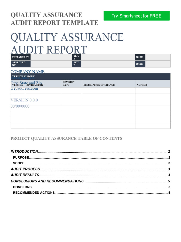IC Quality Assurance Audit Report 11546 - WORD | PDF | Audit | Auditor ...