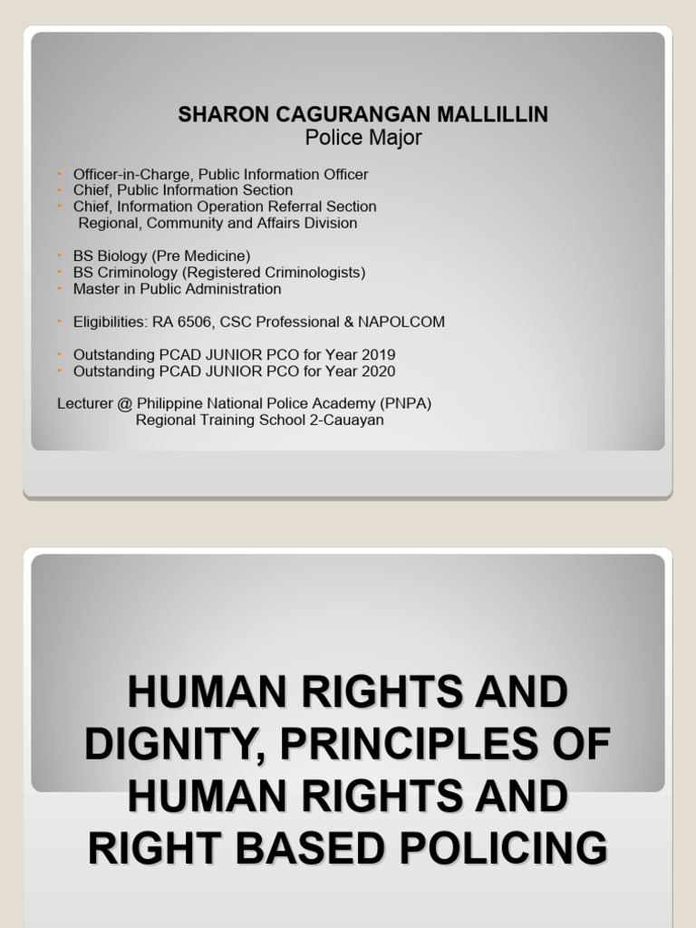 8.1. Principles of Human Rights | PDF | Human Rights | Crimes