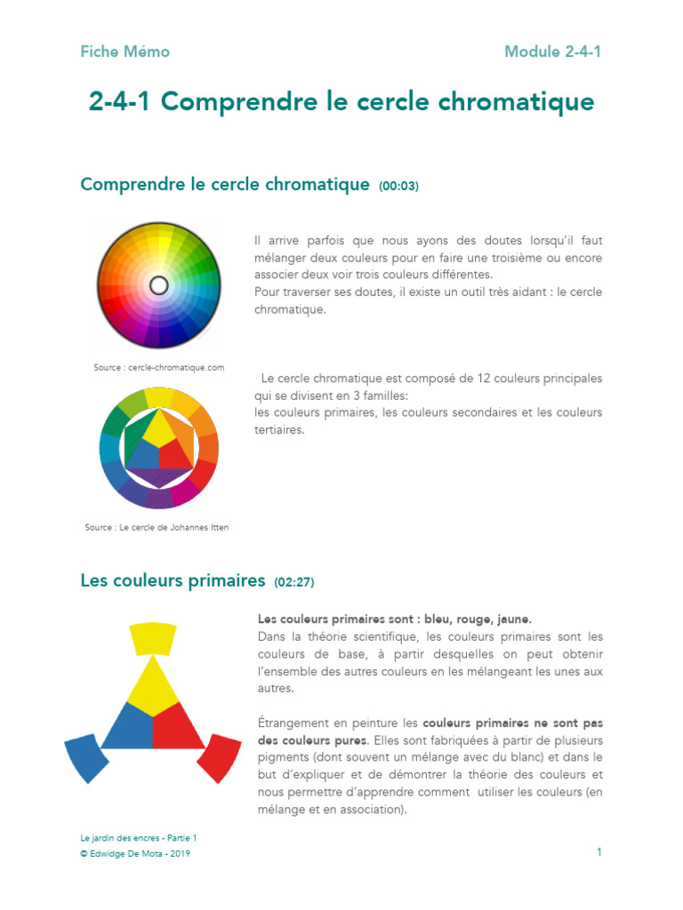 Comprendre le cercle chromatique | PDF | Couleur | Bleu