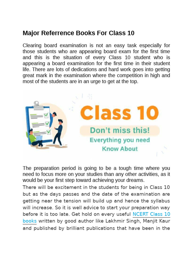 Essential Class 10 Reference Books | PDF | Science