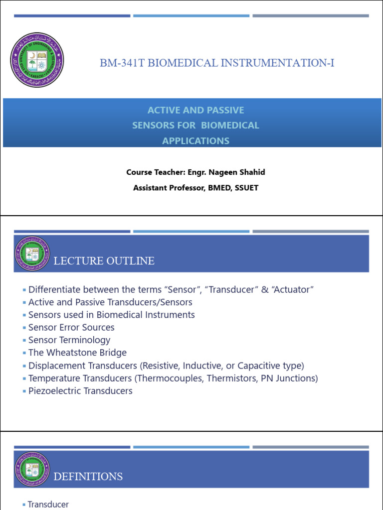 Sensors For Biomedical Applications - Part 1 | PDF | Deformation ...