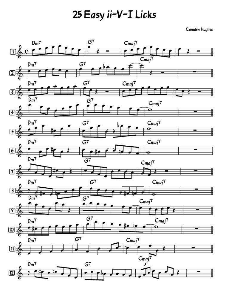 25 - Easy - ii-V-I Licks | PDF