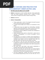 UCP 600 & URC 522 Summary | PDF | Letter Of Credit | Private Law