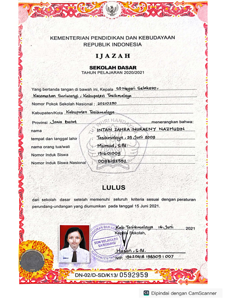 Intan Zahra Ijazah | PDF