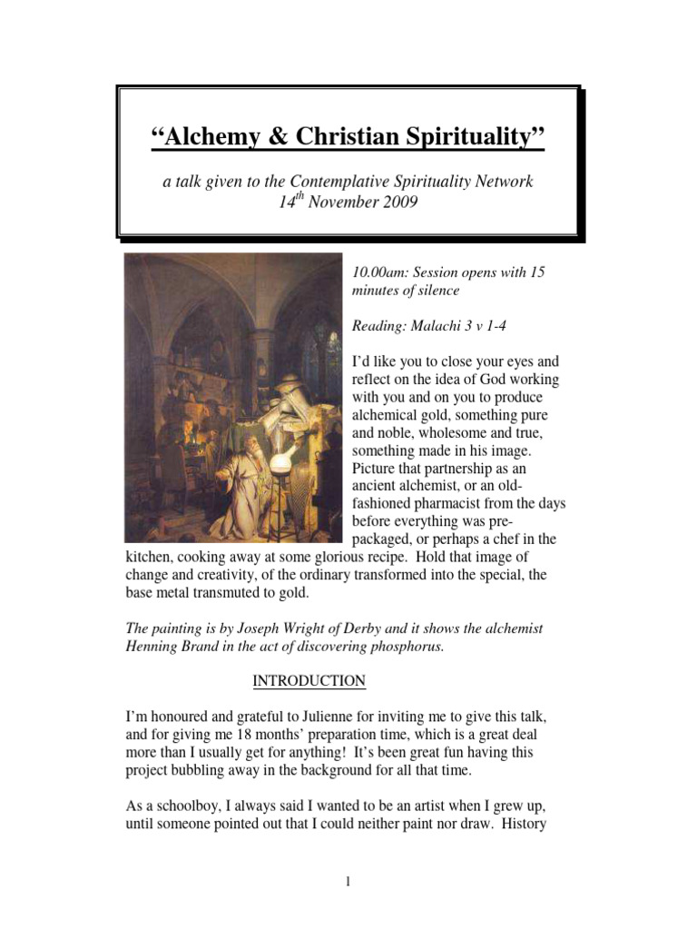 Alchemy and Christian Spirituality | Download Free PDF | Alchemy | Hermes Trismegistus