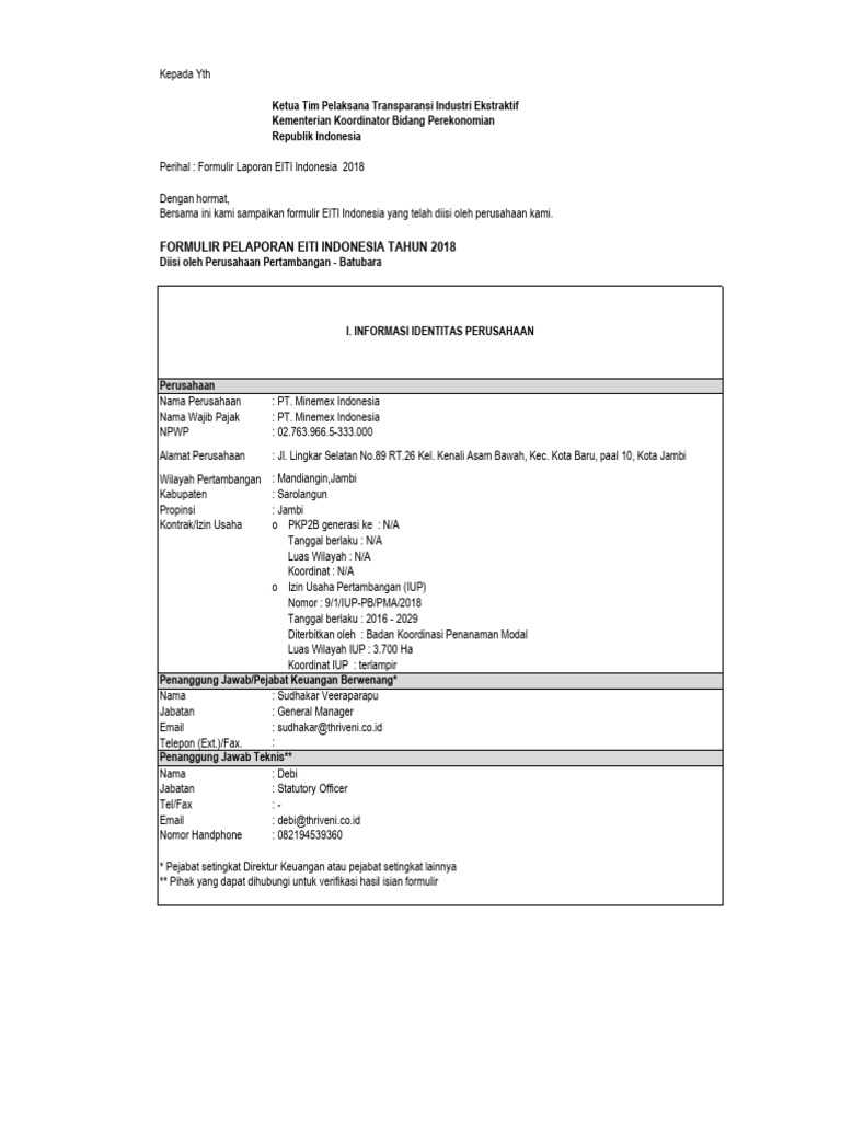 MNB - Minemex Indonesia1 | PDF