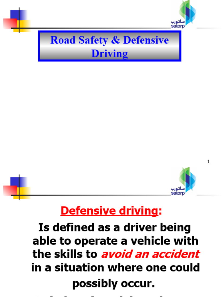 Road Safety Defensive driving_rev00 | PDF | Driving | Traffic Collision