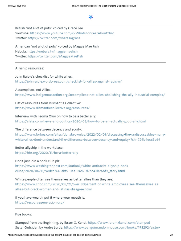 Ally Resources - Alt-Right Playbook | PDF