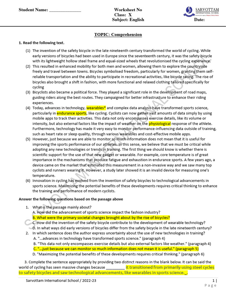 Comprehensions | PDF | Languages Of India | Cookbooks