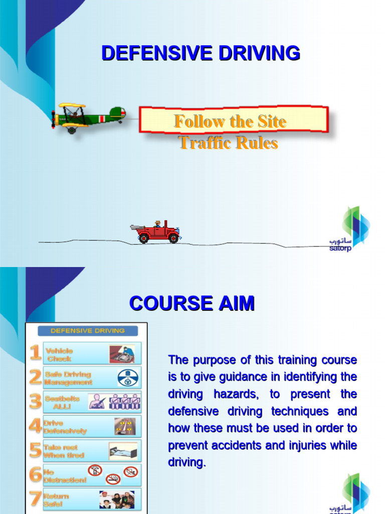 SATORP Defensive Driving | PDF | Driving | Transport Safety