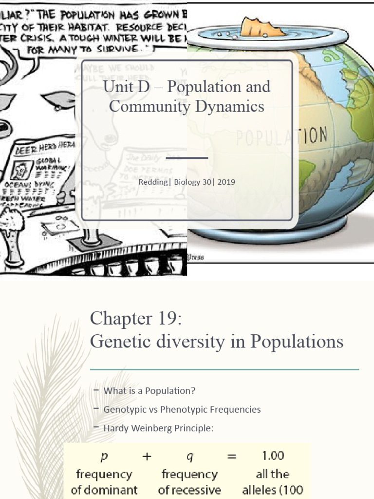 Unit D - Population Genetics | PDF | Genotype | Dominance (Genetics)