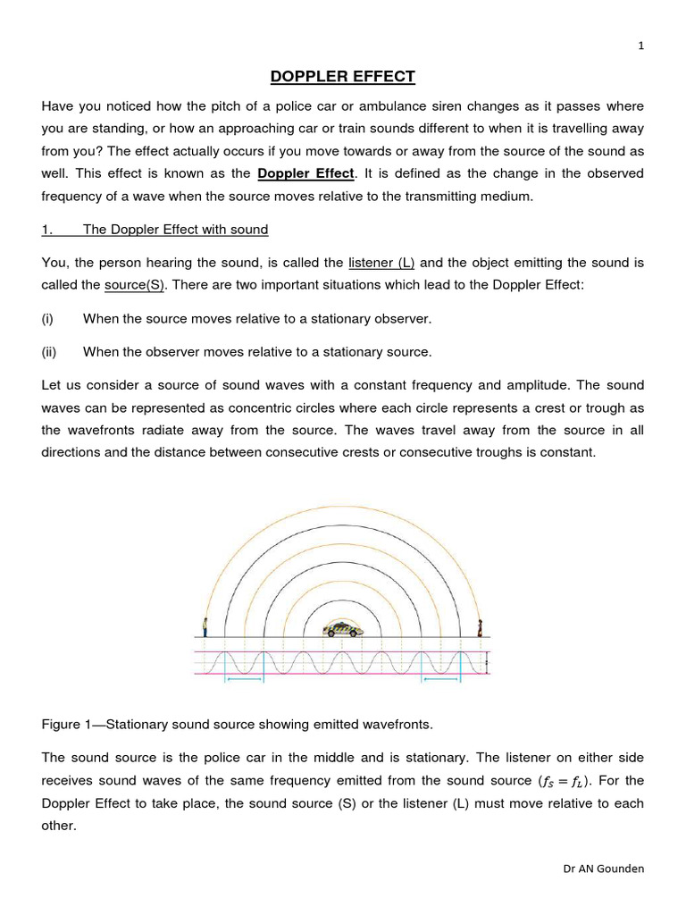 Doppler Effect | Download Free PDF | Doppler Effect | Sound