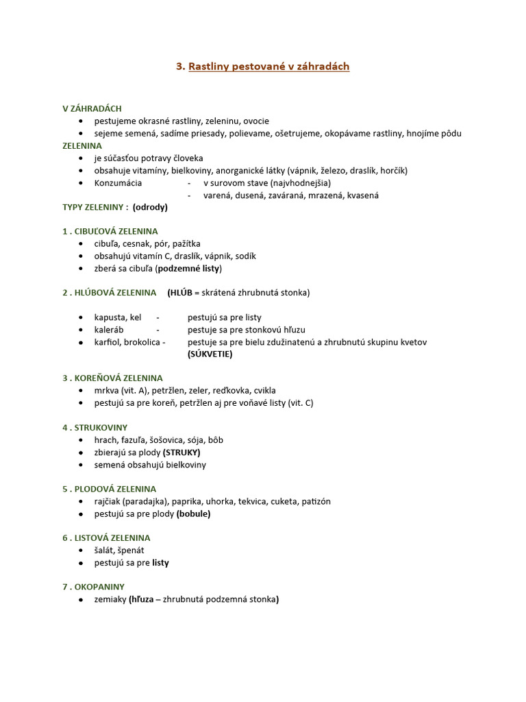Rastliny Pestované V Záhradách | PDF