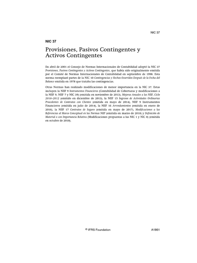 Nic 37 | PDF | normas internacionales de INFORMACION FINANCIERA ...
