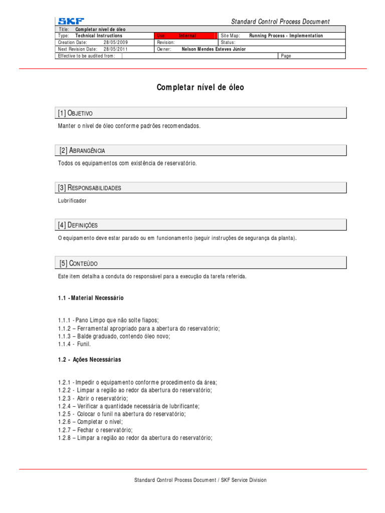 Completar Nível de Óleo | PDF
