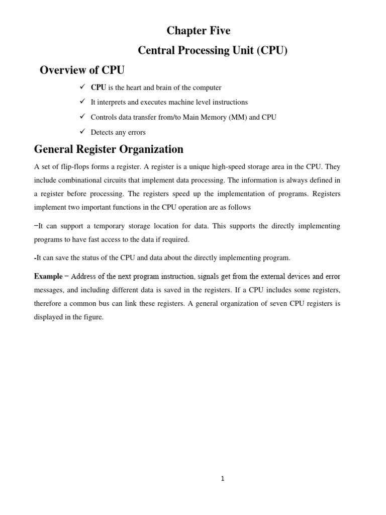 CH 5 COA | PDF | Central Processing Unit | Pointer (Computer Programming)