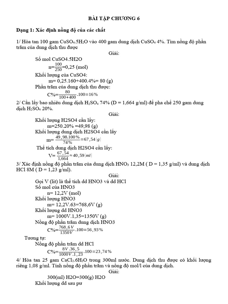 Bai Tap Chuong 6 Co Huong Dan Giai | PDF